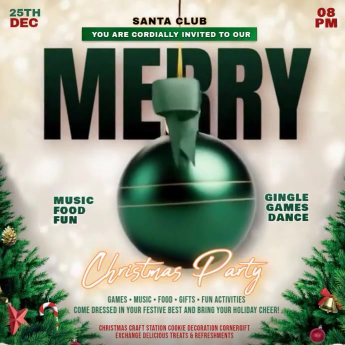 Christmas Party Instagram Post Template | PosterMyWall