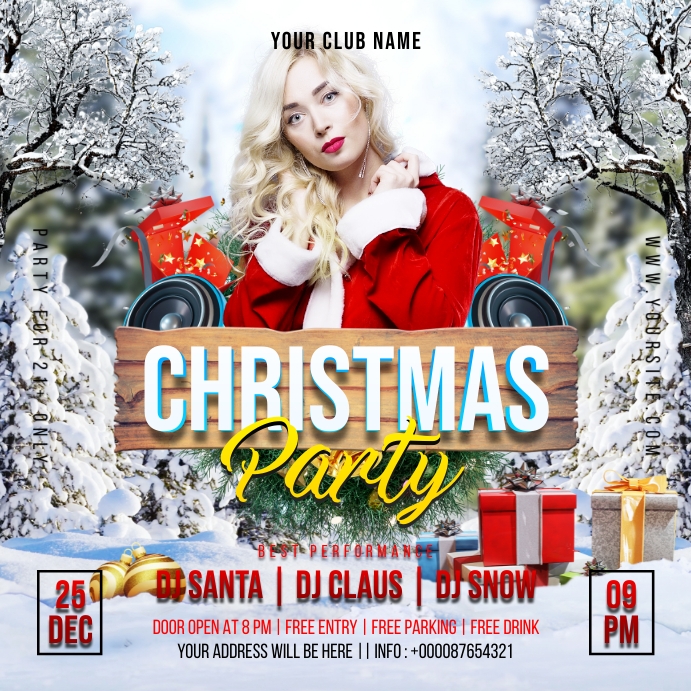 Christmas Party Instagram Post Template | PosterMyWall