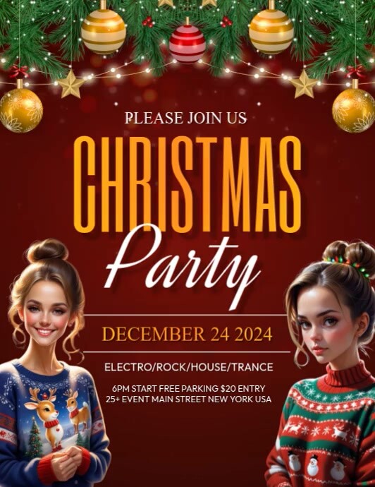 Printable Invitations Christmas Party