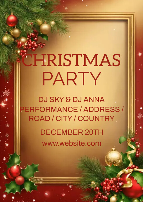Christmas Party Invitation Template | PosterMyWall