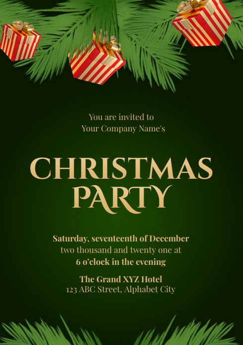 Christmas Party Invitation Template | PosterMyWall