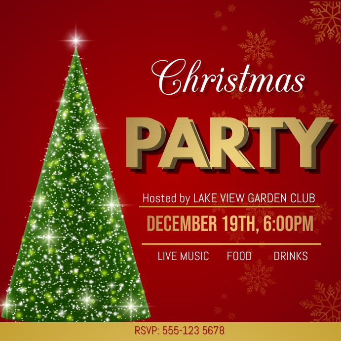 Christmas Party invitation Template | PosterMyWall