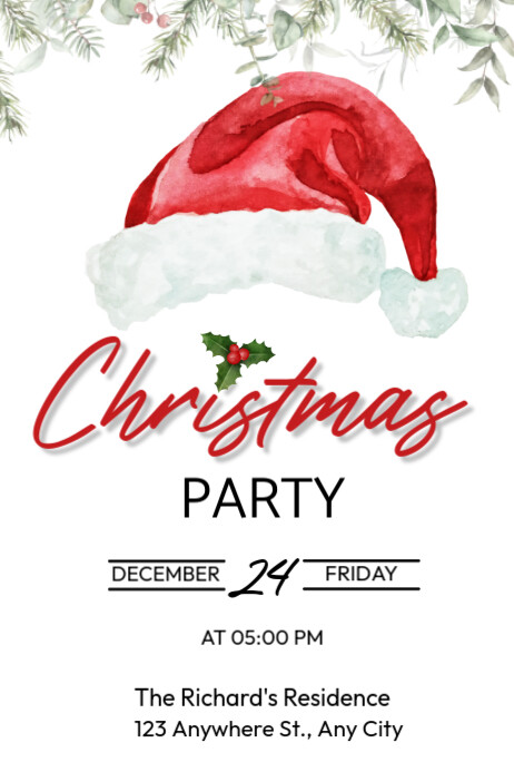 Christmas Party Invitation Template | PosterMyWall