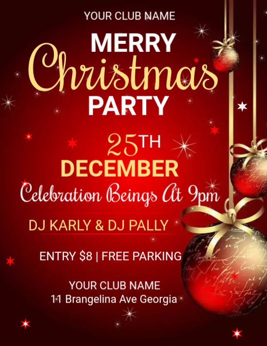 Christmas party invitation Template | PosterMyWall