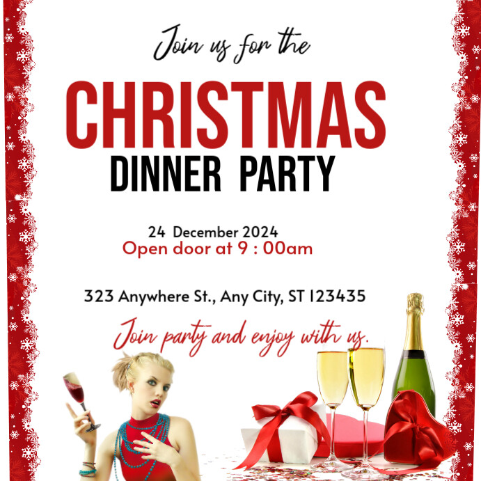 Christmas party invitation Template | PosterMyWall