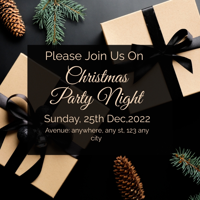 Christmas Party Invitation Template | PosterMyWall