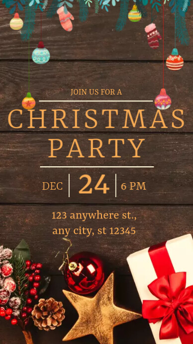 Copy of christmas party invitation | PosterMyWall