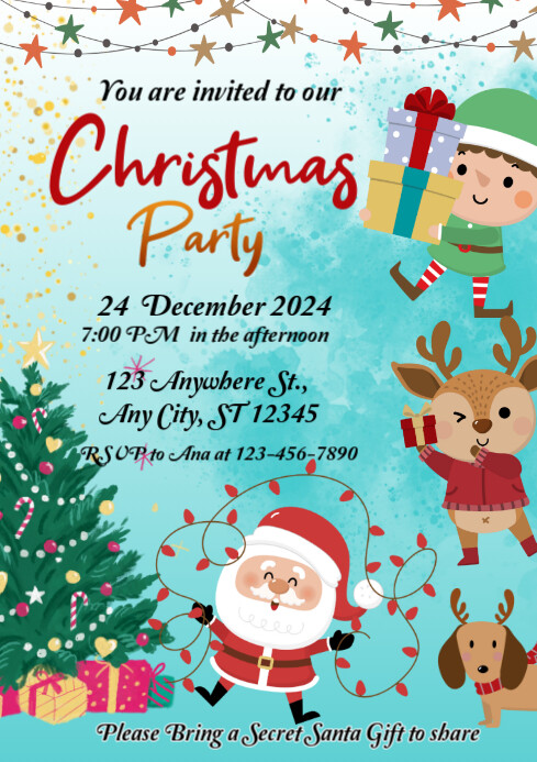 Copy of Christmas Party Invitation | PosterMyWall