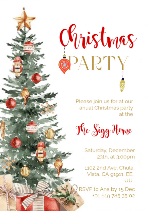 Christmas party invitation Template | PosterMyWall