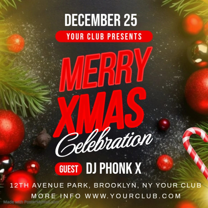 Christmas party invitation Template | PosterMyWall