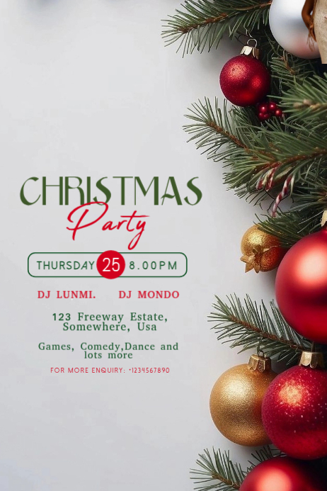 Christmas party invitation Template | PosterMyWall