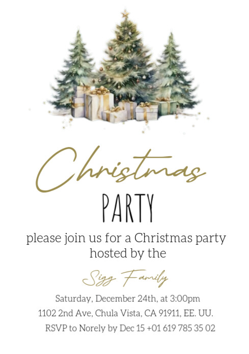 Christmas party invitation Template | PosterMyWall