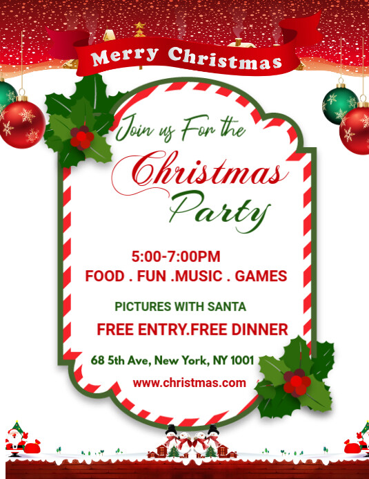 Christmas Party Invitation Template | PosterMyWall