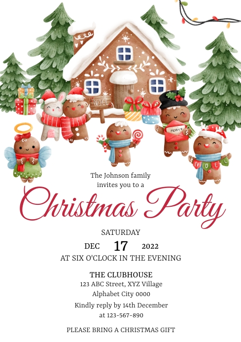 Christmas Party Invitation Template | PosterMyWall
