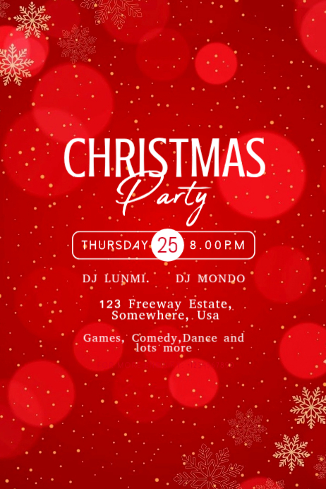 Christmas party invitation Template | PosterMyWall