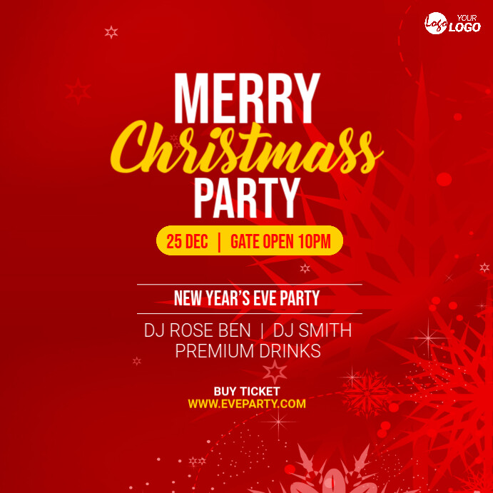 Christmas Party Invitation Template | PosterMyWall