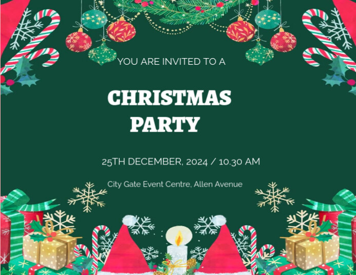 Copy of Christmas Party Invitation Flyer | PosterMyWall