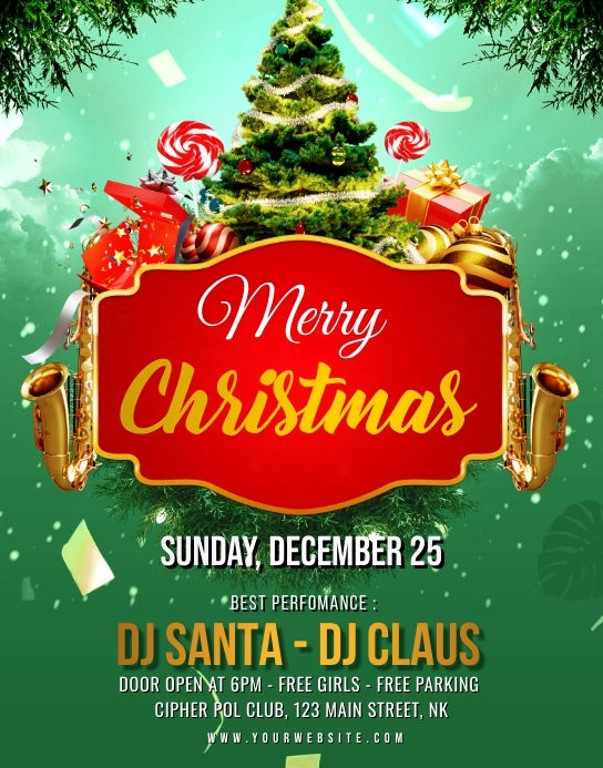 Christmas party invitation poster Template | PosterMyWall