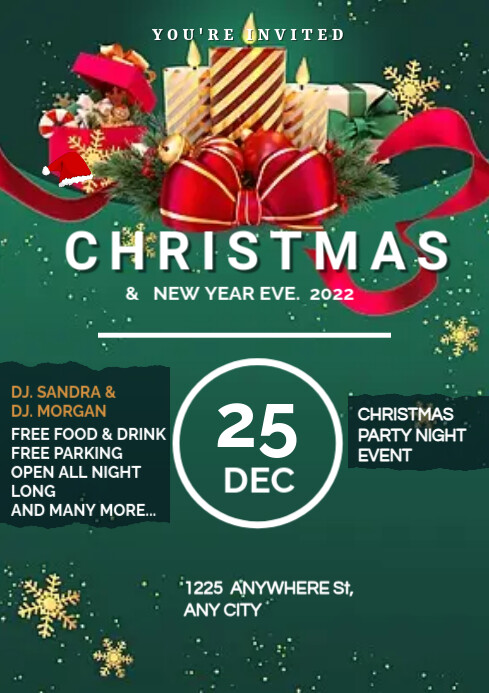 Christmas party invitation Poster Template | PosterMyWall