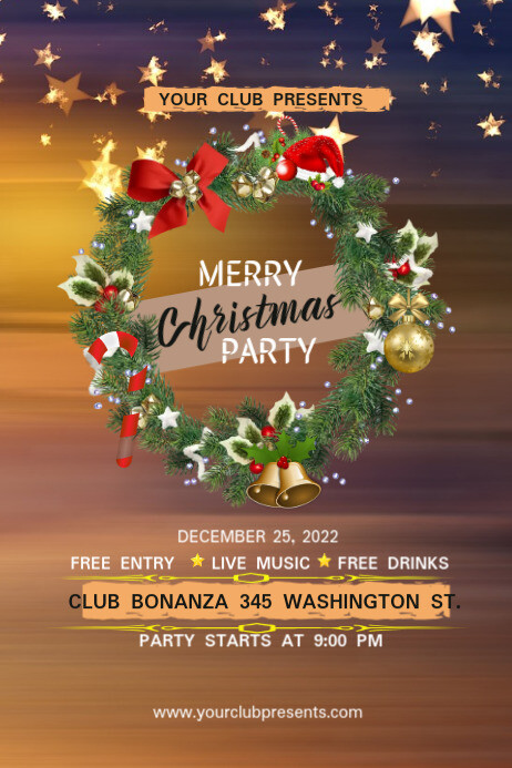 Copy of Christmas Party Invitation Poster Template | PosterMyWall