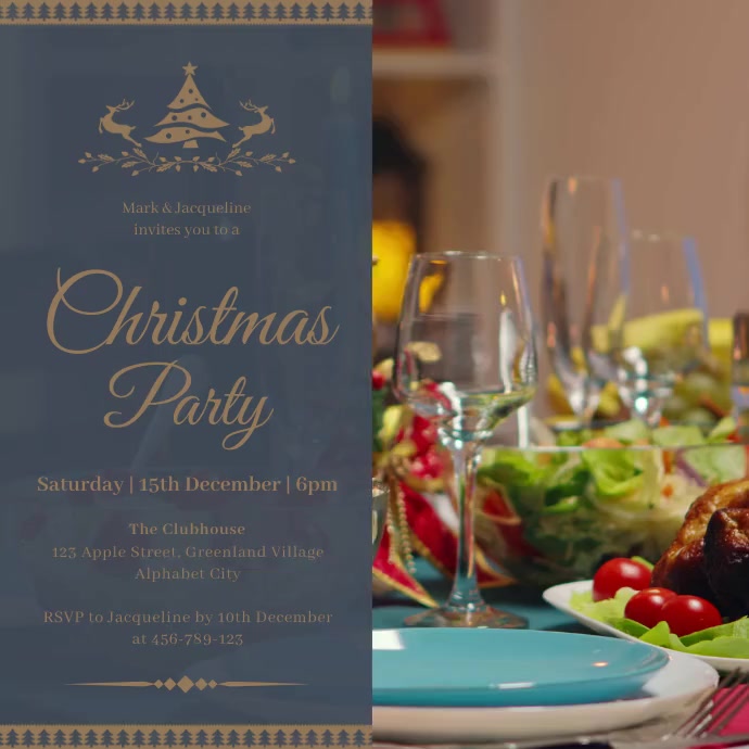 Christmas Party Invitation Template | PosterMyWall