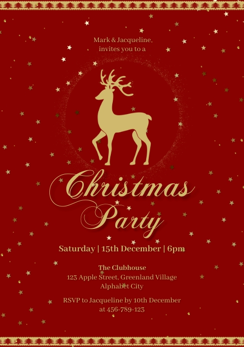 Christmas Party Invitation Template | PosterMyWall