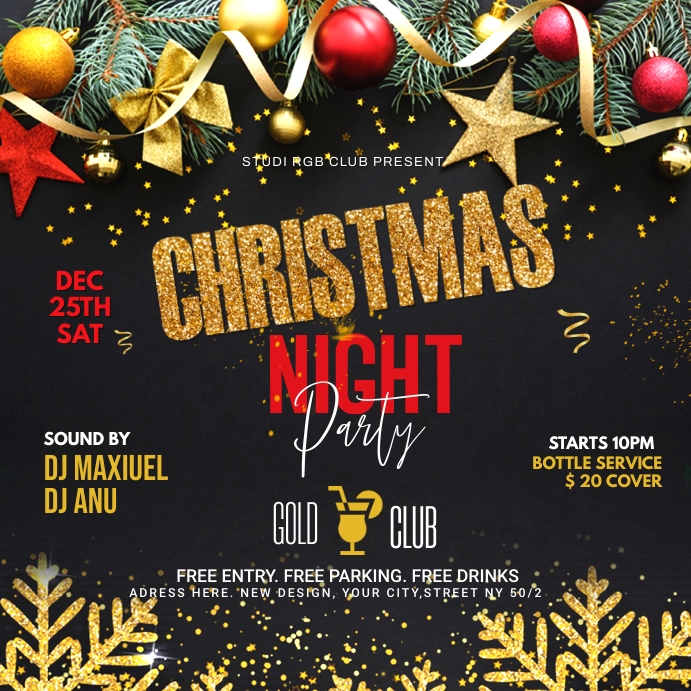 Christmas party invitations Template | PosterMyWall