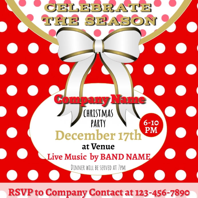 Christmas Party Invite Template | PosterMyWall