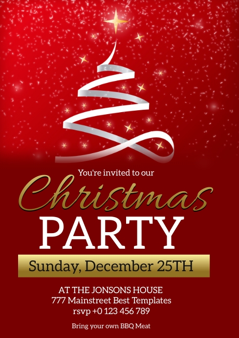 Christmas party invite template | PosterMyWall