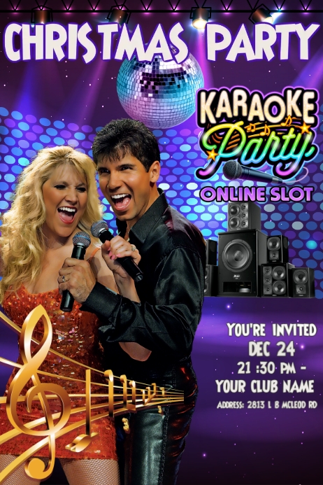 Copy of MERRY CHRISTMAS PARTY KARAOKE (18) | PosterMyWall