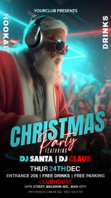 Christmas Party Night Club Template | PosterMyWall
