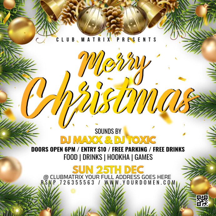 Christmas party night Template | PosterMyWall