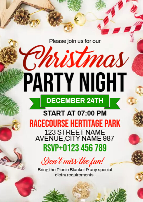 Christmas Party Night Template | PosterMyWall
