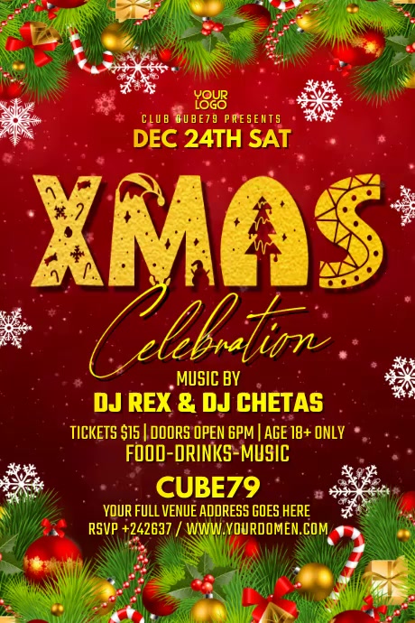 Christmas party night Template | PosterMyWall