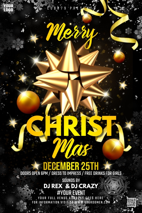 Christmas party night Template | PosterMyWall