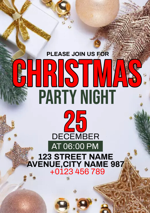 Christmas Party Night Template | PosterMyWall