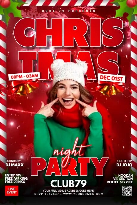 Christmas party night Template | PosterMyWall