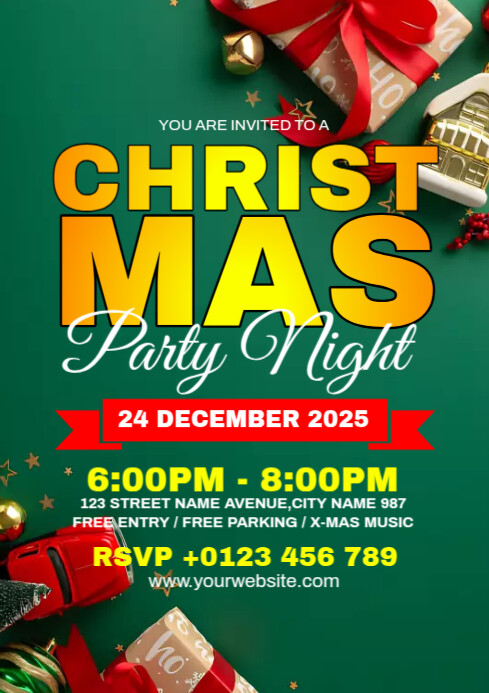 Christmas Party Night Template | PosterMyWall