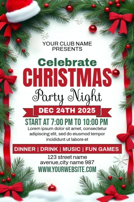 Christmas Party Night Template | PosterMyWall