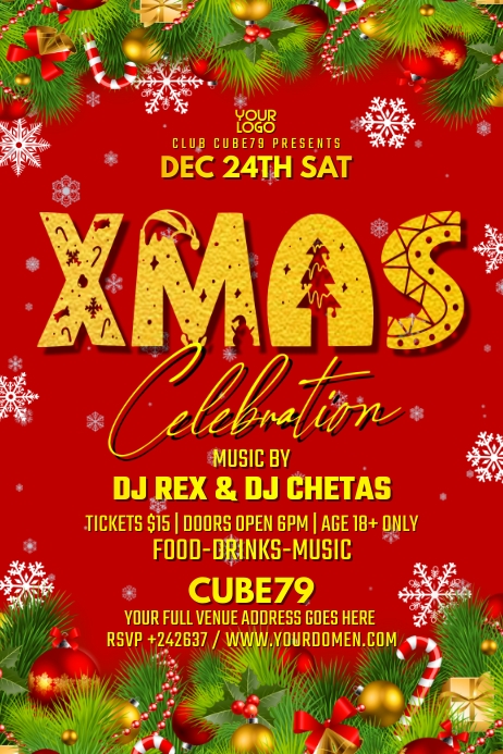 Christmas party night Template | PosterMyWall