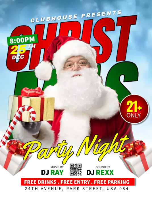 Christmas Party Night Template | PosterMyWall