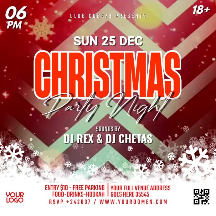 Christmas party night Template | PosterMyWall