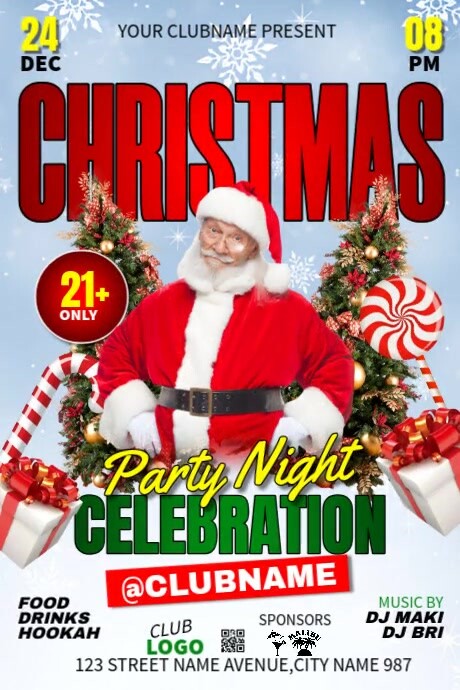 Christmas Party Night Template | PosterMyWall