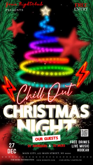 Christmas party Night Event Design Template | PosterMyWall