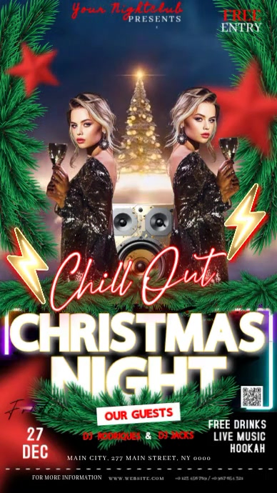 Christmas party Night Event Design Template | PosterMyWall