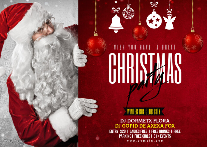 Christmas Party PostCard Template | PosterMyWall