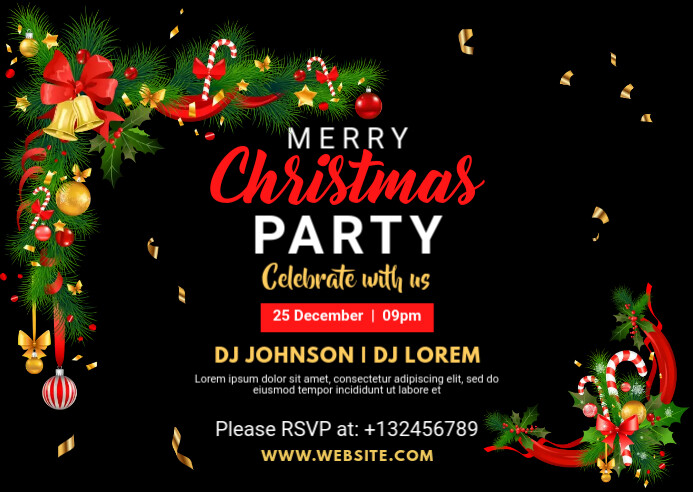 Christmas Party Postcard Template | PosterMyWall