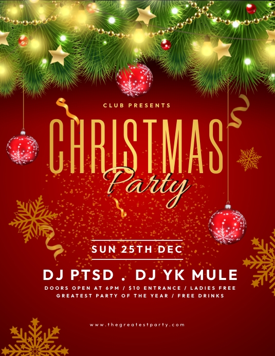 Christmas party poster (2) Template | PosterMyWall