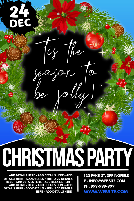 Christmas Party Poster Template | PosterMyWall