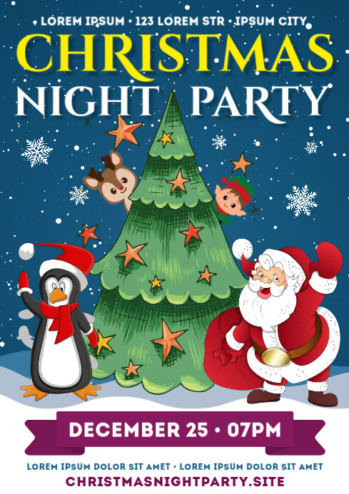 CHRISTMAS PARTY POSTER Template | PosterMyWall